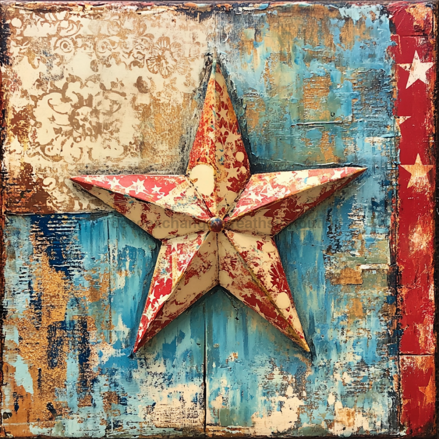 Patriotic Sign, USA Sign, DCO-13572, Sign For Wreath, 10x10" Metal Sig ...